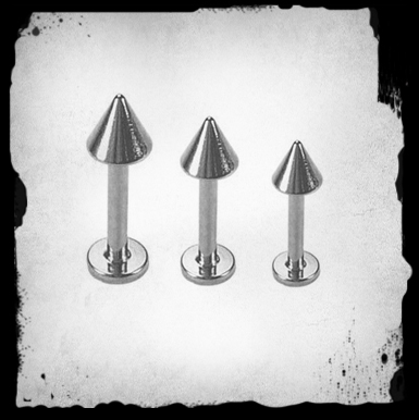 1.6mm Labret w/ Cone -Teräksenvärinen Lävistyskoru | Cybershop